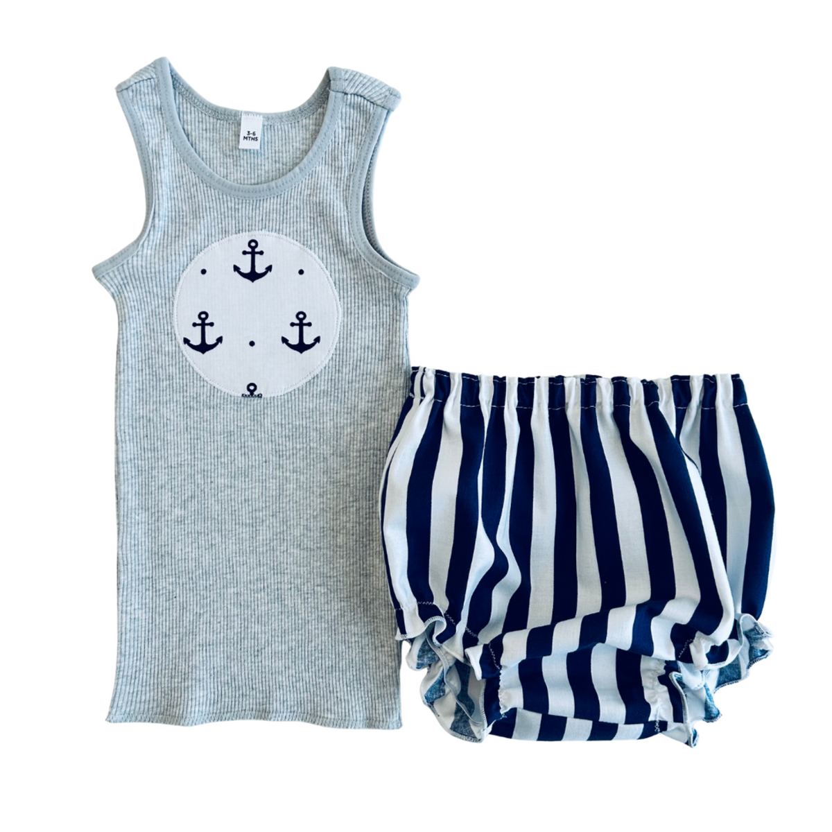 Anchor Away Singlet & Bloomer Set – Tickled Pink Designs