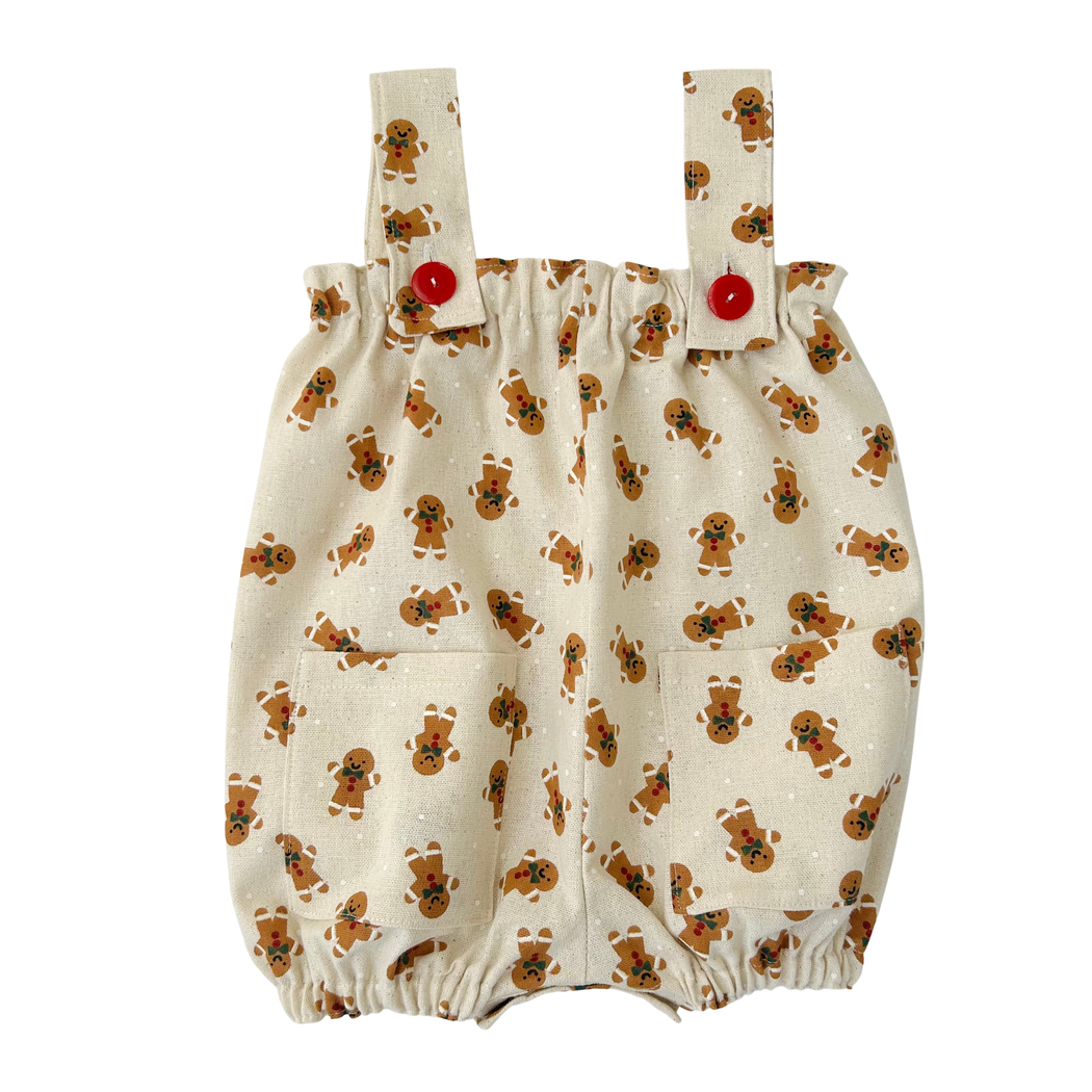 Gingerbread Man Overalls – Tickled Pink Designs